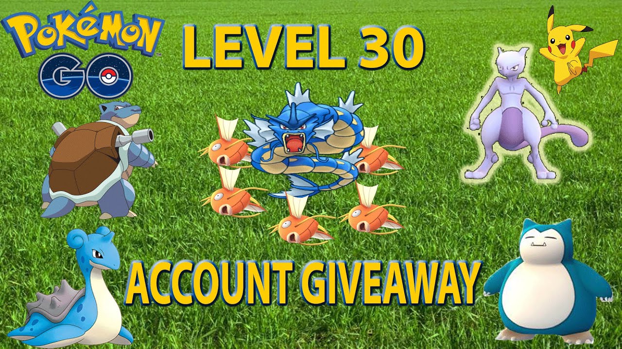 Pokemon Go Level 30 Account giveaway - YouTube