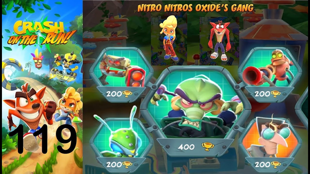 Crash Bandicoot: On the Run! P119 - Nitro Nitros Oxide's Gang ...