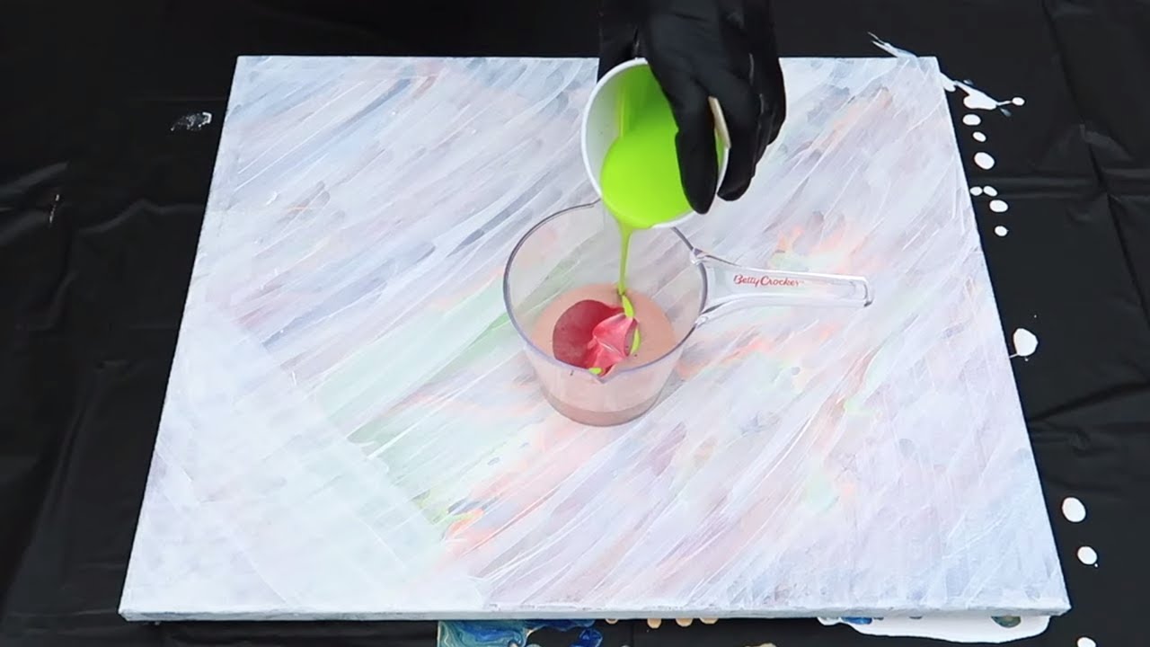 New! Acrylic Fluid Art Painting | High Flow | Easy Pouring Technique ...