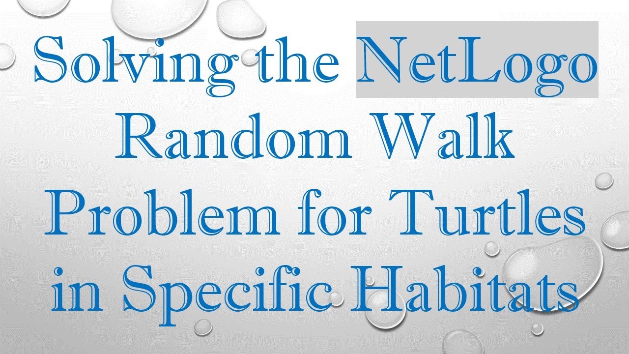 Solving the NetLogo Random Walk Problem for Turtles in Specific Habitats - YouTube