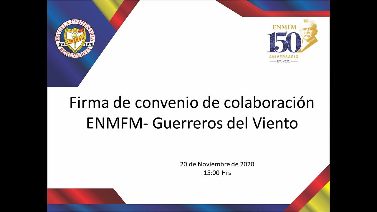 Firma del convenio ENMFM-Guerreros del Viento - YouTube