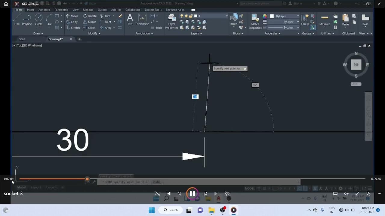 Socket and spigot joint using AUTOCAD - YouTube