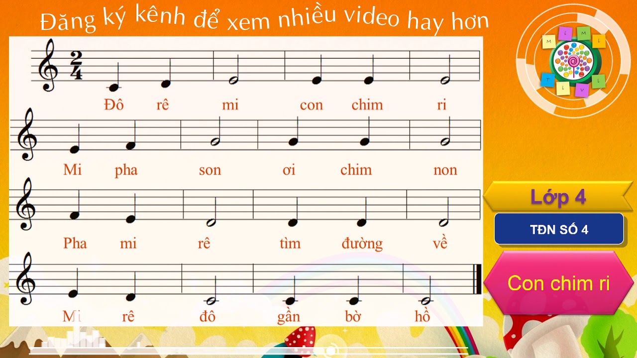 TĐN Số 4 - LỚP 4 - Con chim ri - Mimi TV - YouTube