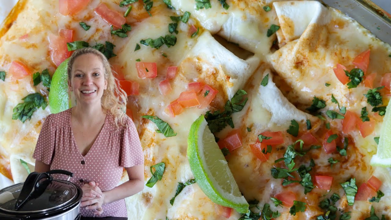 The Best Crockpot Chicken Enchiladas (Slow Cooker Recipe) - Love To Eat ...