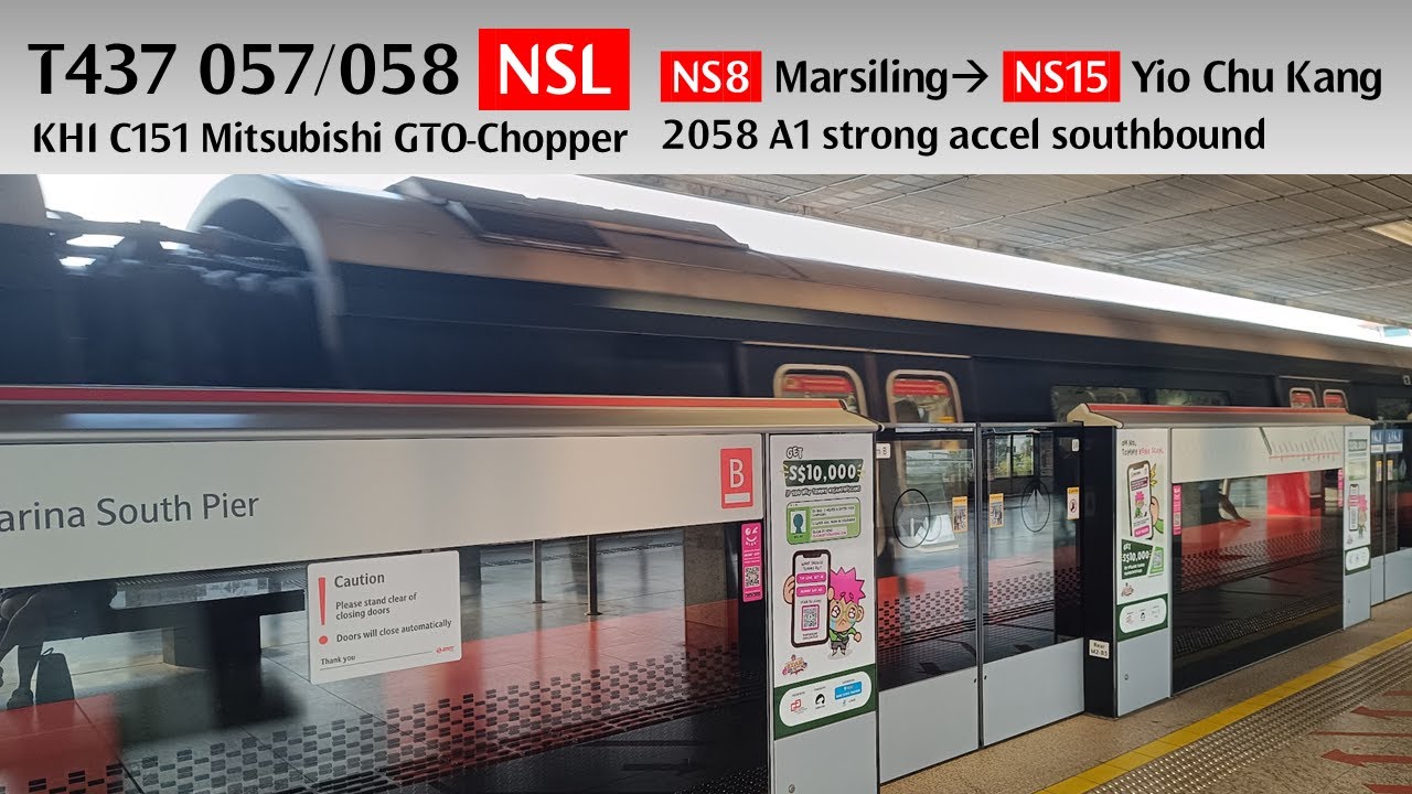 [C151 057/058 NSL] [2058 A1 strong accel SB] [NS8 Marsiling → NS15 Yio Chu Kang] - YouTube