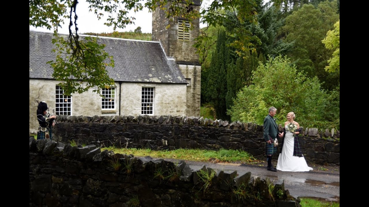 Gorgeous, intimate church wedding at Crear in Argyll - YouTube