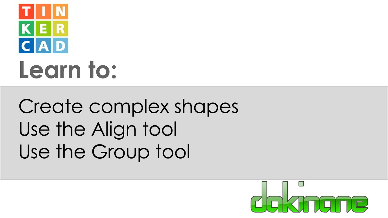 Modelling complex shapes - Tinkercad - YouTube