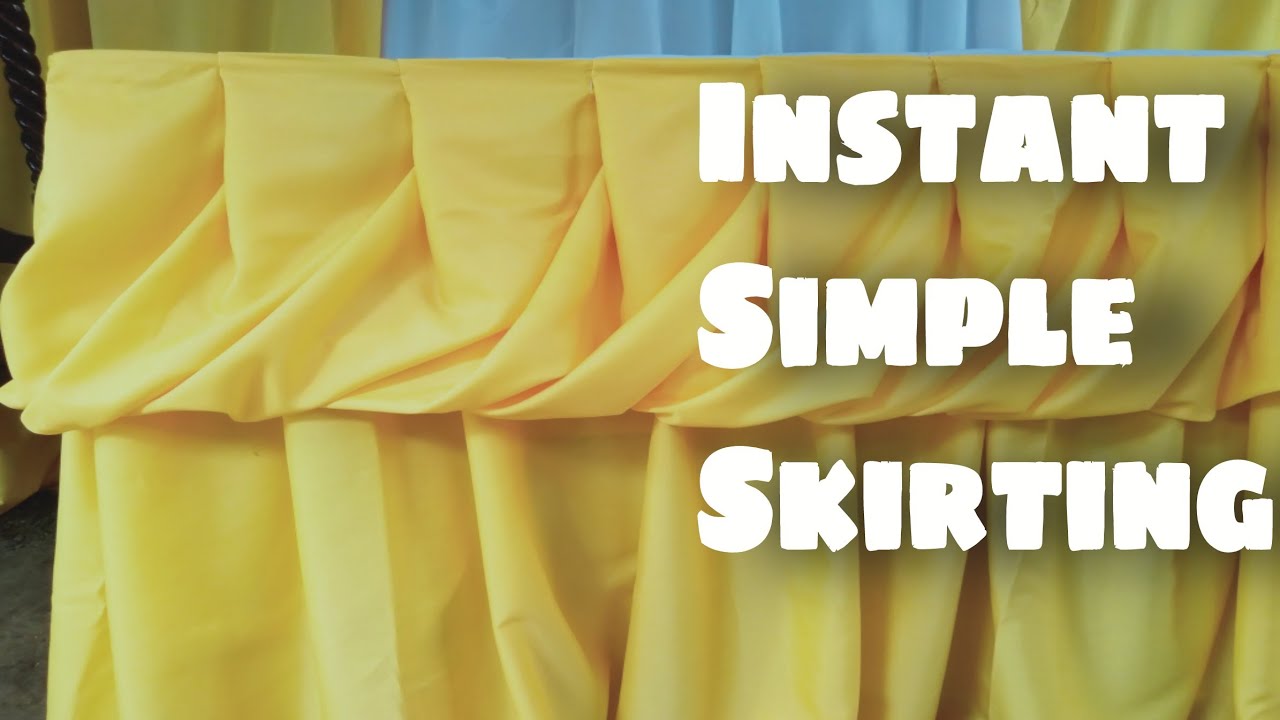 Table Skirting | Instant Simple Skirting | DIY Simple Birthday Skirting ...