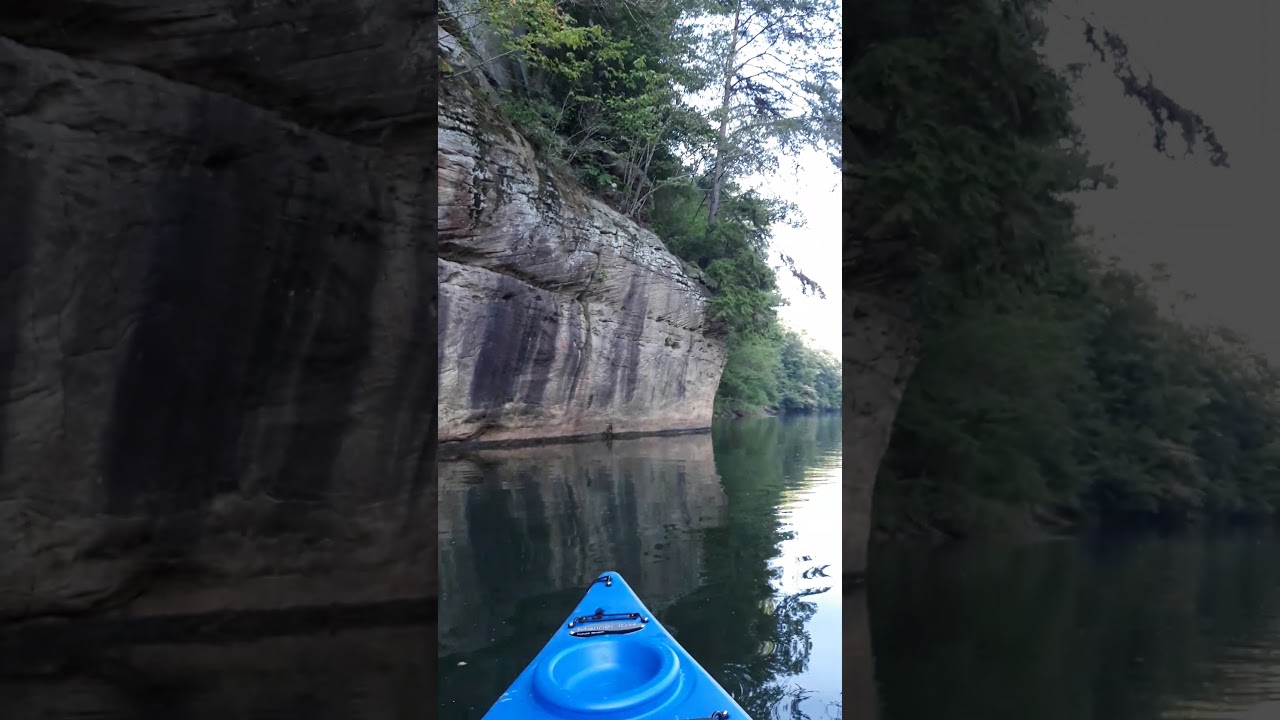 Rock face grayson lake - YouTube