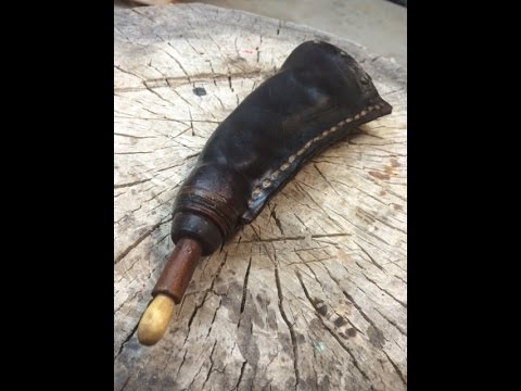 Leather Powder Flask - YouTube