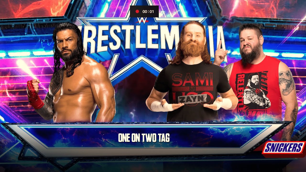 WWE 2K23 : ROMAN REIGNS VS SAMI ZAYN & KEVIN OWENS - YouTube