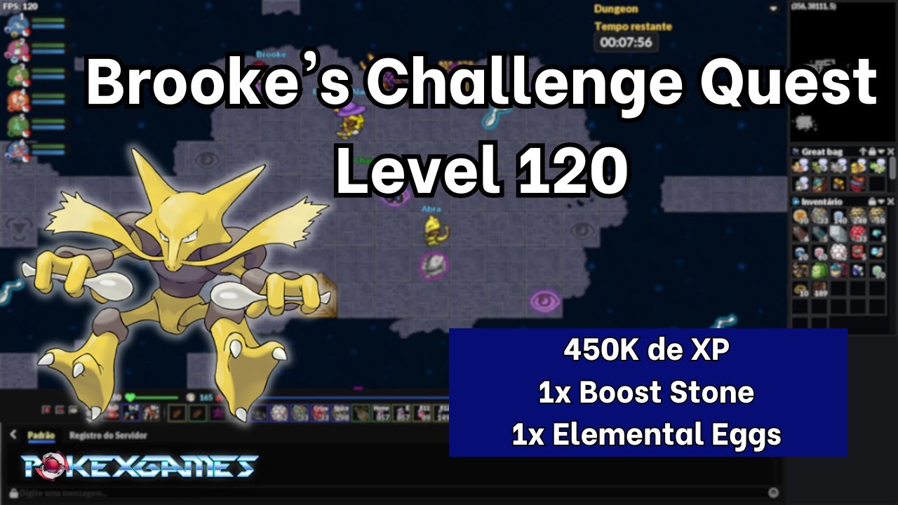 Brooke's Challenge Quest (Level 120+) Quest Johto - PXG - YouTube