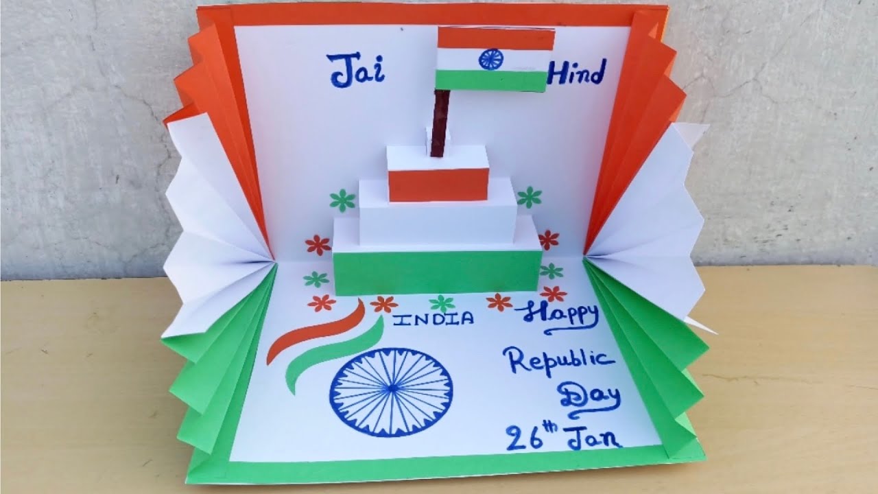 DIY - Happy Republic Day Card 2023 | 26 January Republic Day Card ...