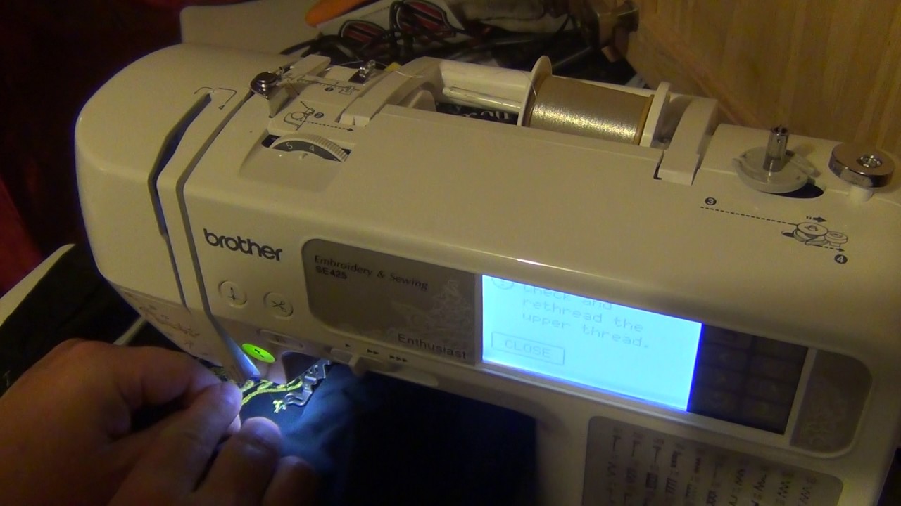fi to 4, Check and rethread the upper thread, Brother Embroidery ...