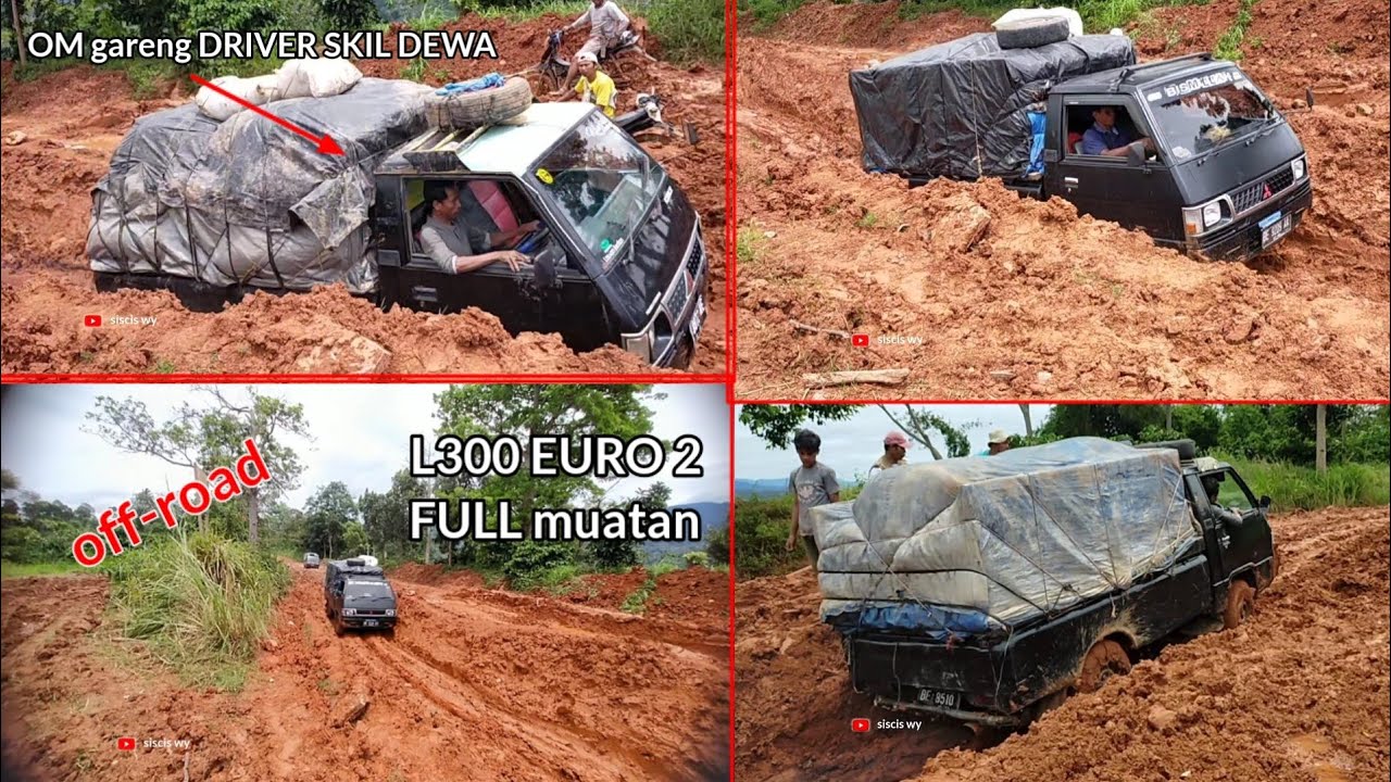 L300 full muatan offroad | Mabar di jalan ekstime - YouTube