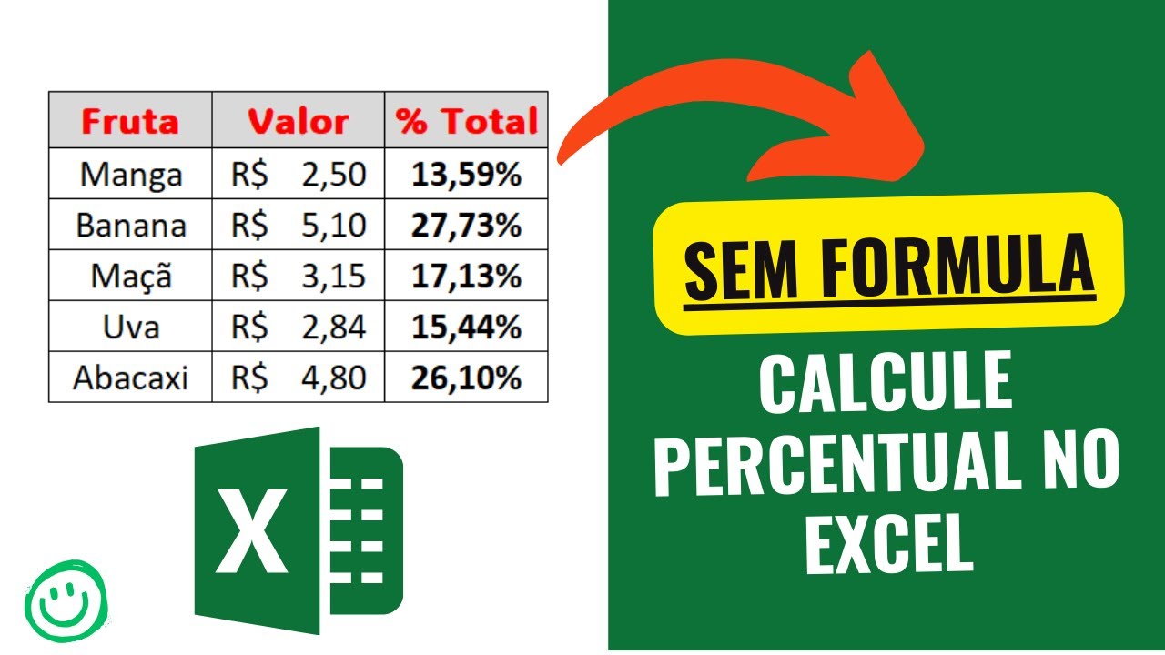 Como calcular variação percentual no Excel / Como Calcular Percentual ...