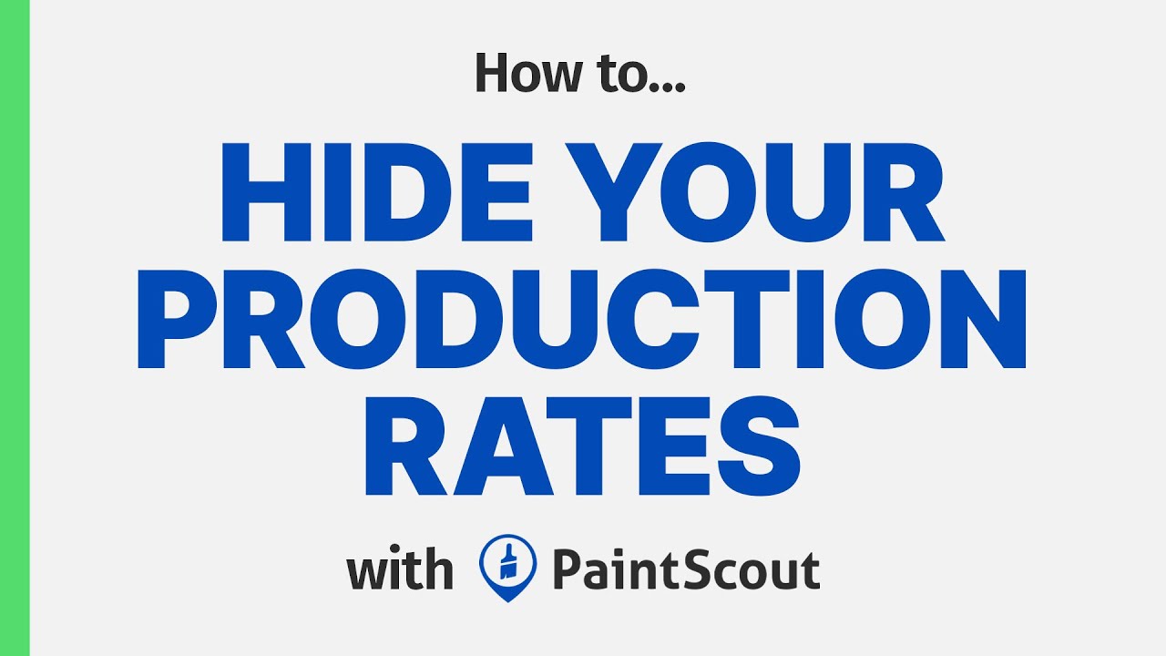 How to Hide Production Rates on Painting Quotes [FAQs] - YouTube