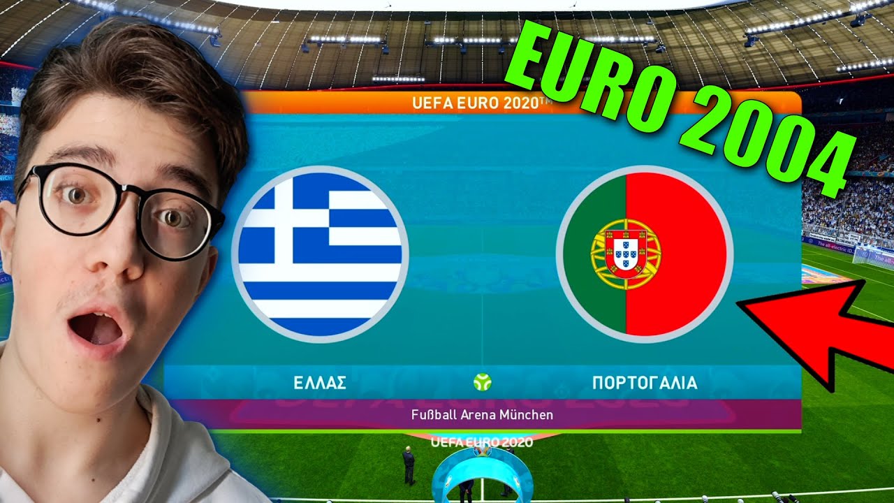 ΕΠΑΙΞΑ ΤΟ EURO 2004 ME ΤΙΣ ΟΜΑΔΕΣ ΤΟΥ 2021 ΣΤΟ PES !! - YouTube