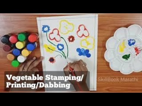 Vegetable Dabbing Stamping Painting | Vegetable stamp activity l ...