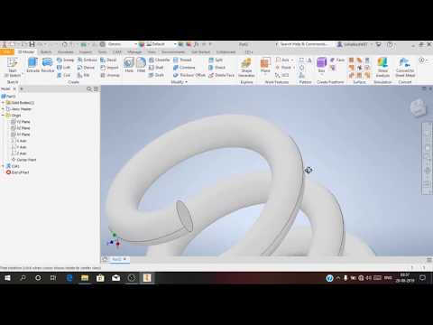 Autodesk Inventor-2020 Tutorials - How to make spring (Part-2)