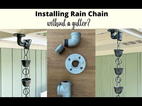 No gutter? No Problem; RAIN CHAIN install without a gutter - YouTube