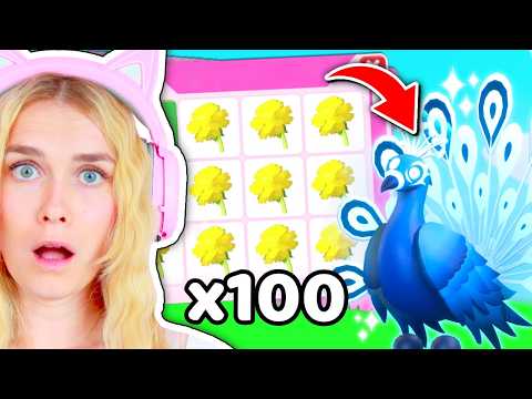 Ich habe 100 goldene Löwenzahn-Leckerlis in Adopt Me geworfen…