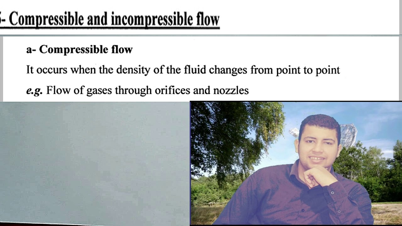 Fluid Mechanics || compressible and incompressible flow - YouTube