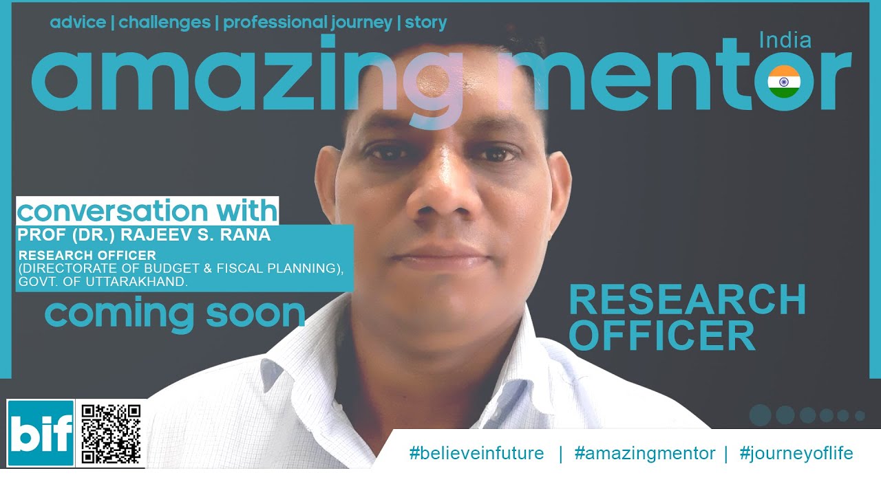 Coming soon Life Journey of Prof Dr Rajeev S Rana - Research Officer ...