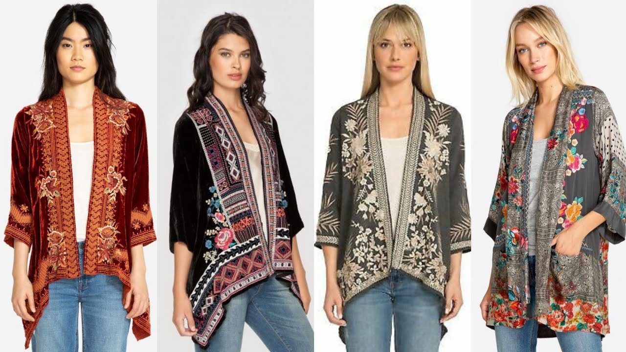 Amazing royal standard collection of women velvet embroidered cardigan ...