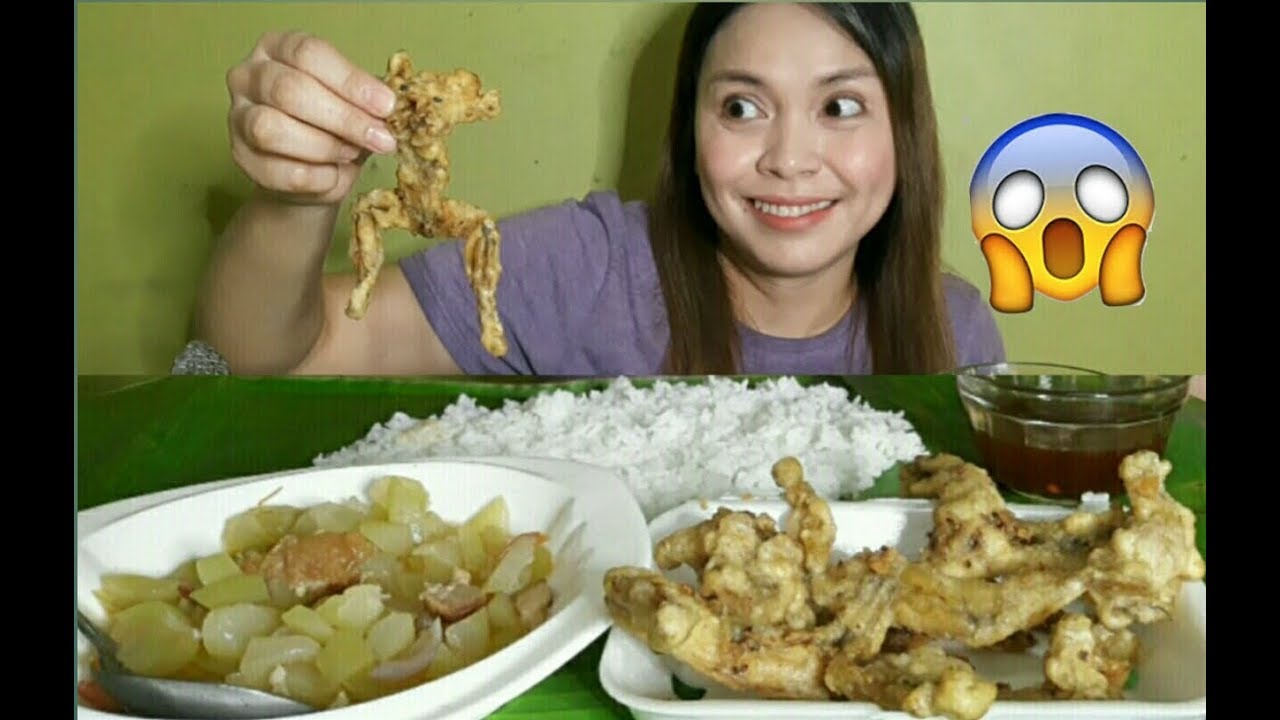PRITONG PALAKA (FRIED FROG) AT GINISANG UPO - YouTube
