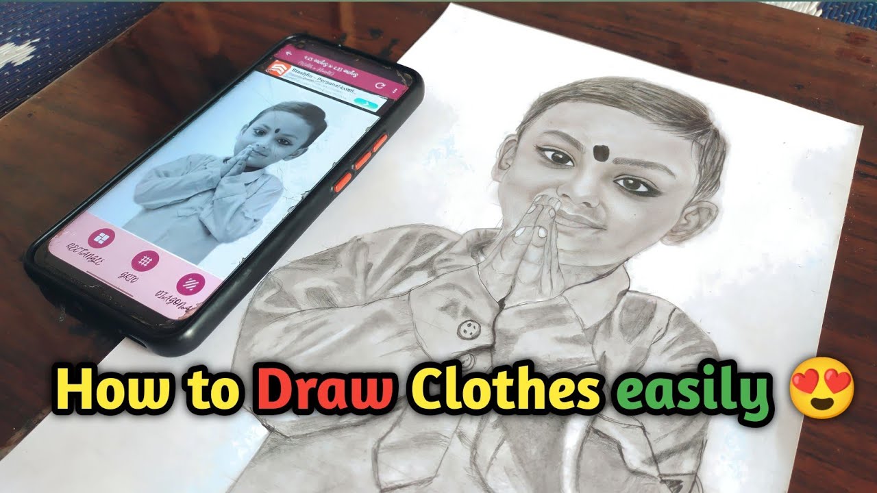 How to draw clothes easily 😍 how to draw cloth for beginners | step by ...