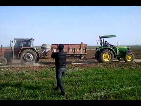 mf 285 traktör ile john deere 5050E kapışması