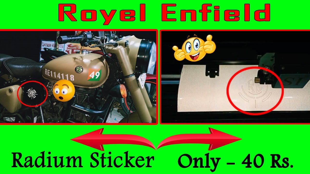 Royel Enfield Sticker Modification /Radium stickers/Royel enfield ...