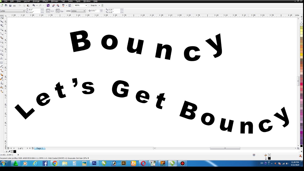 Bouncy Text Effect Tutorial in Coreldraw | Quick & Easy ...