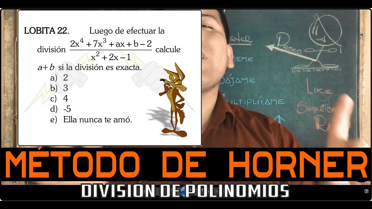 Horner Para Dividir Polinomios Ejemplos Y Ejercicios División Método