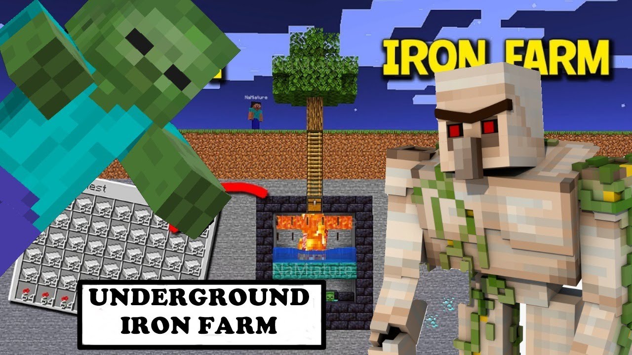 🔴LET'S MAKE UNDERGROUND IRON FARM || IRON KI SAKT ZARURAT || MINECRAFT ...