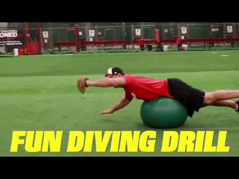 How to teach diving for a baseball to youth players - YouTube