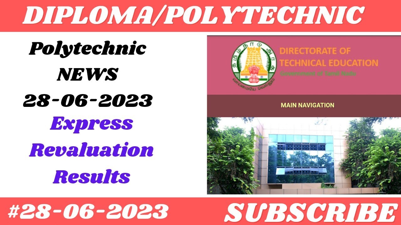 DOTE BREAKING NEWS | POLYTECHNIC COLLEGE RESULTS UPDATES | EXPRESS RE ...