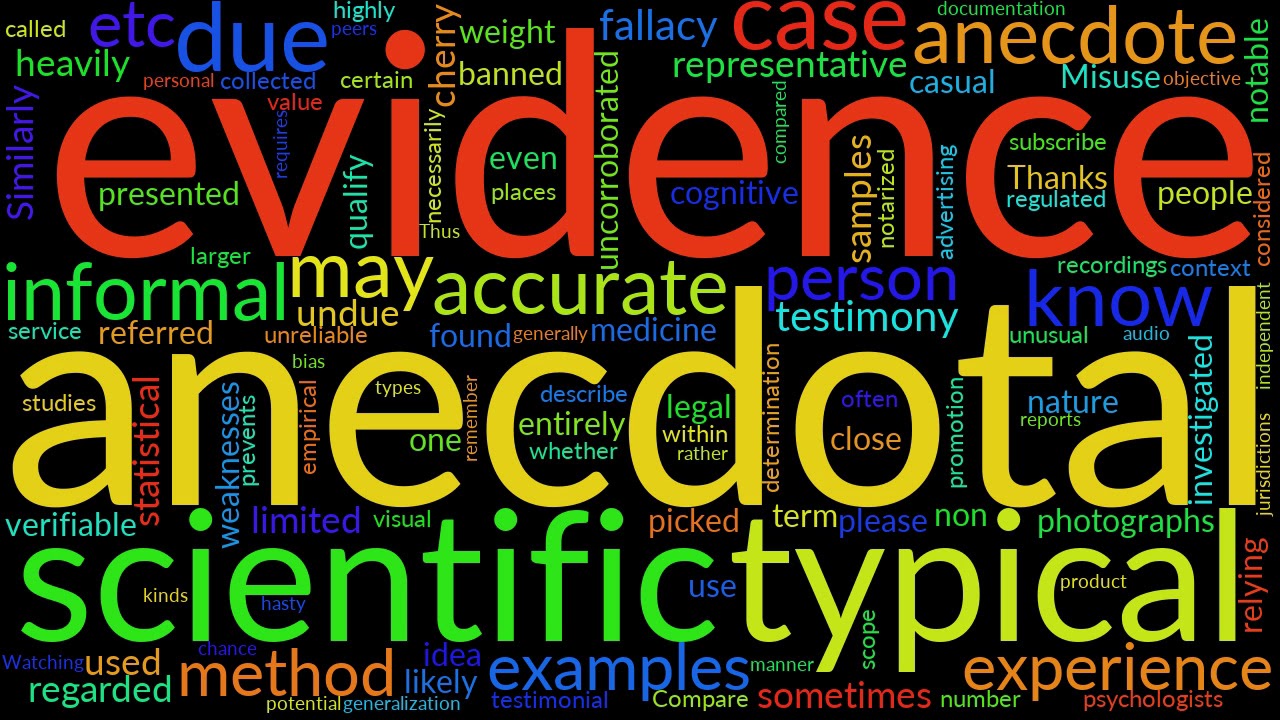 Things to Know About Anecdotal evidence - YouTube