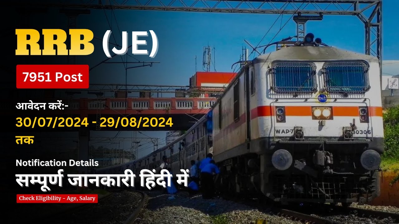 RRB JE Recruitment 2024: Apply Now for 7951 Junior Engineer Vacancies ...