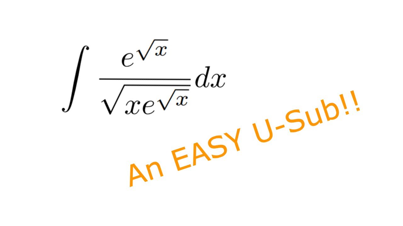 An Easy U Sub!! [Mock Integration Bee Practice] - YouTube