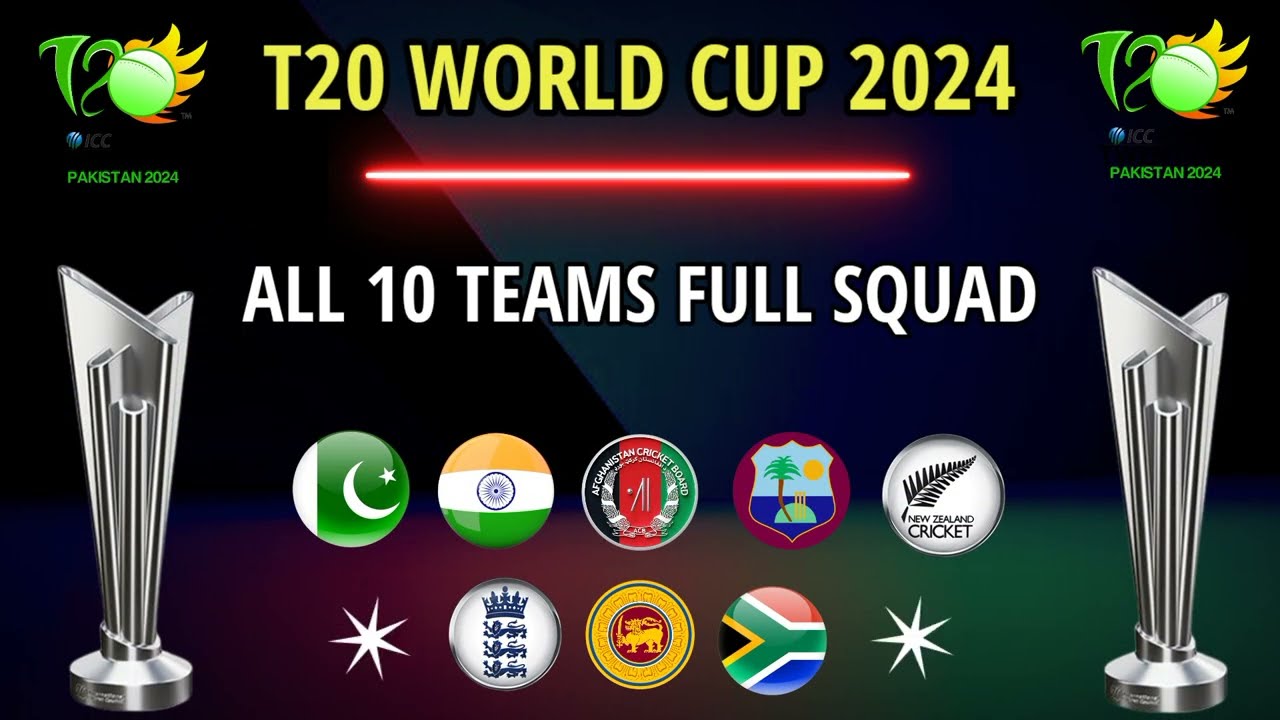 ICC T20 WORLD CUP 2024 : All Teams Full Squad | All Teams Squad For ...