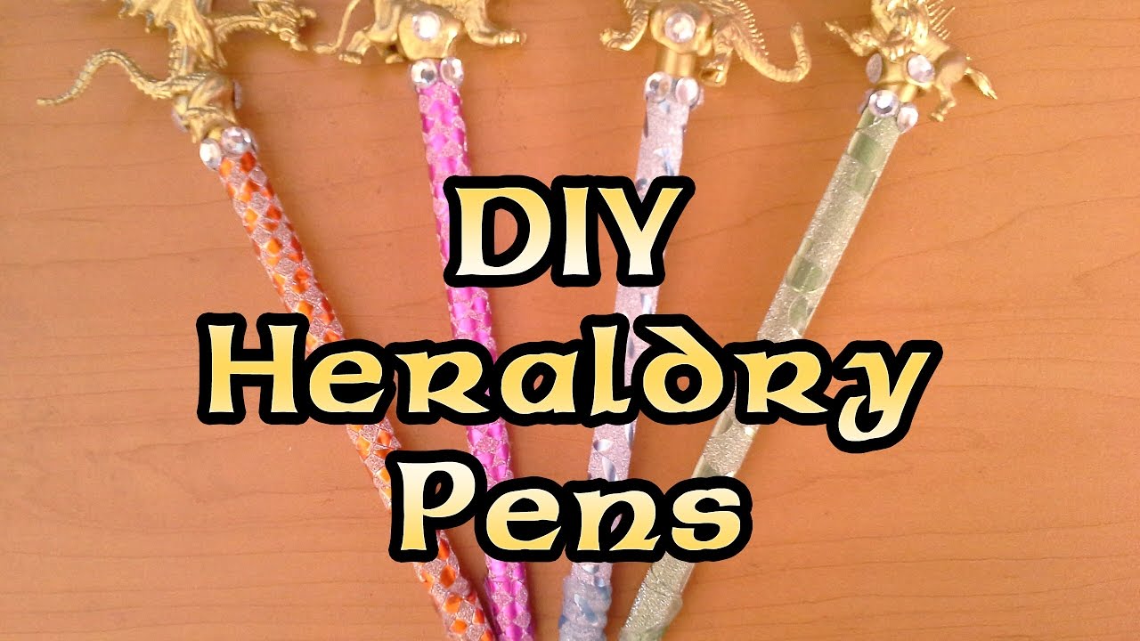 DIY Heraldry Fantasy Medieval Pens Craft - Dragon Wyvern Lion Boar ...