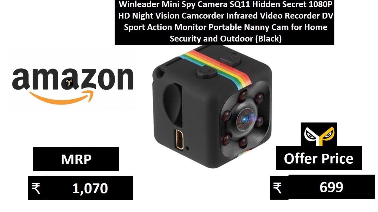 Winleader Mini Spy Camera SQ11 Hidden Secret 1080P HD Night Vision ...