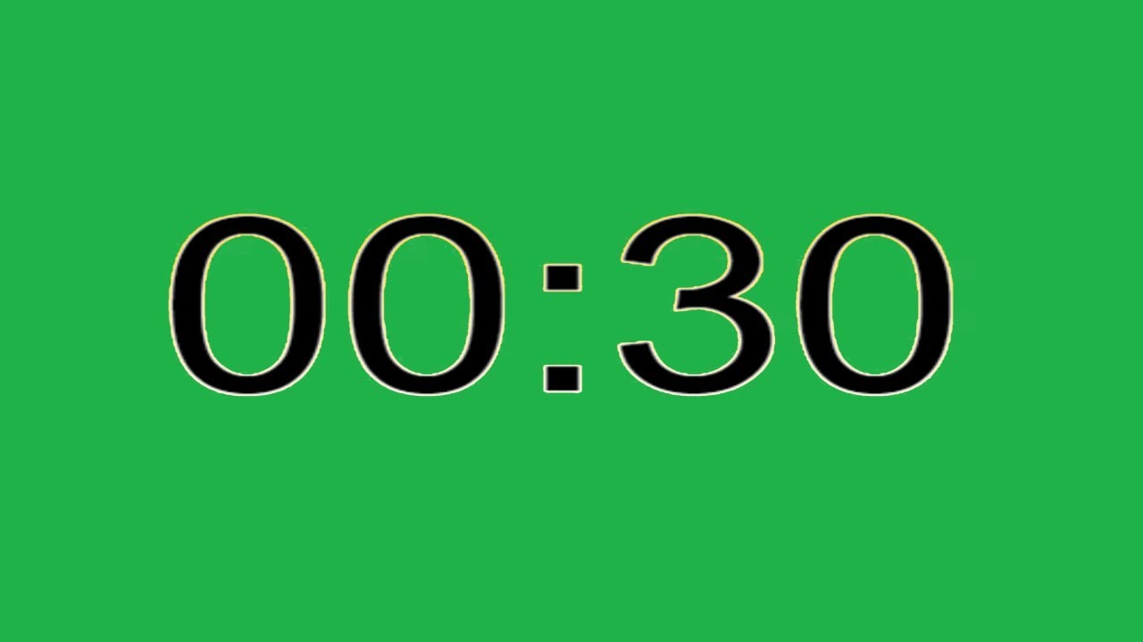 30 Second Timer Green Screen || 30 Second Countdown Timer || Free 30 ...