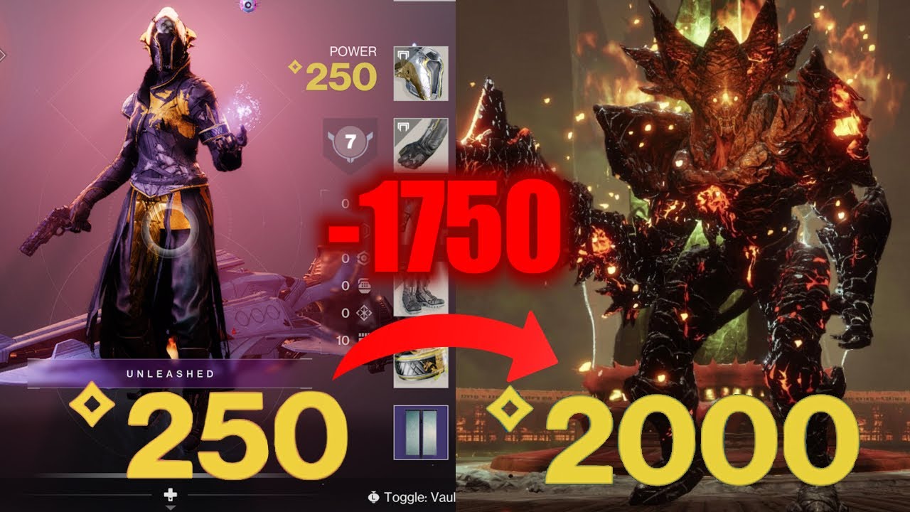 Can You Beat Destiny 2 at 250 Power? (-1750) - YouTube