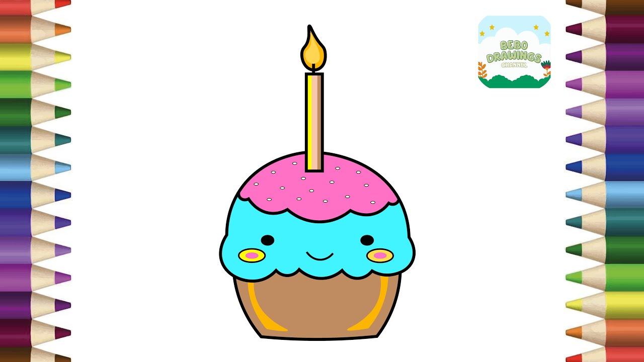 How to Draw A Cute Cupcake | Draw Cupcake Step By Step - YouTube