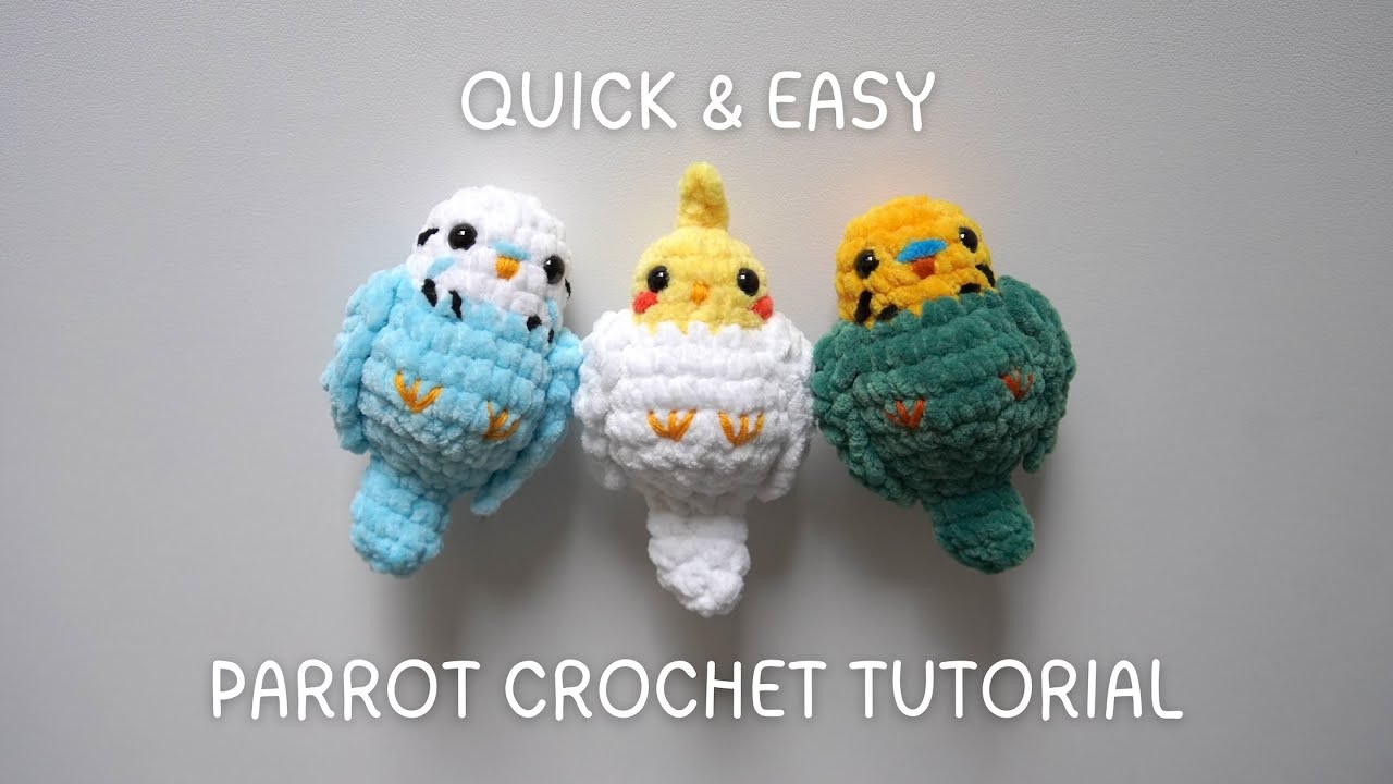 Quick & easy POCKET PARROTS crochet tutorial! - YouTube