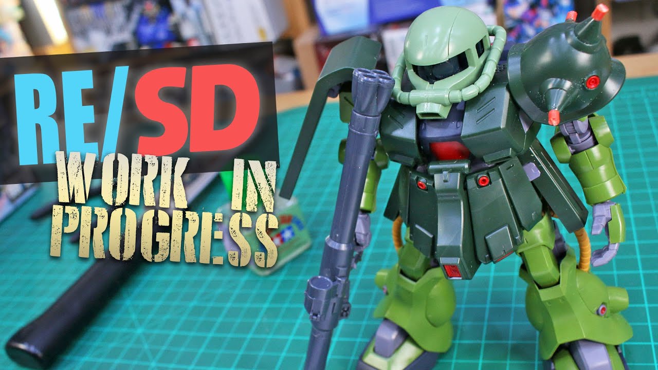 RE/SD Zaku II FZ - Gunpla Kitbash WIP Pt.1 - YouTube