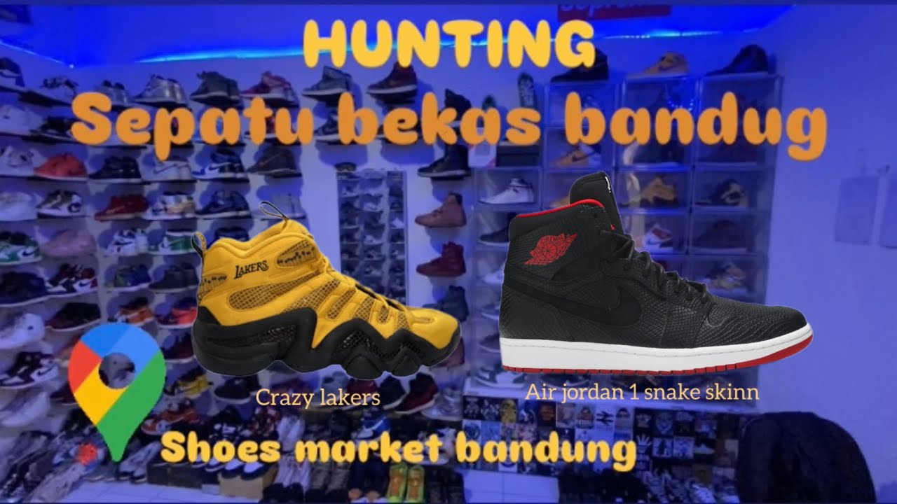 Tempat thrifting ( berburu sepatu bekas bandung ) - YouTube
